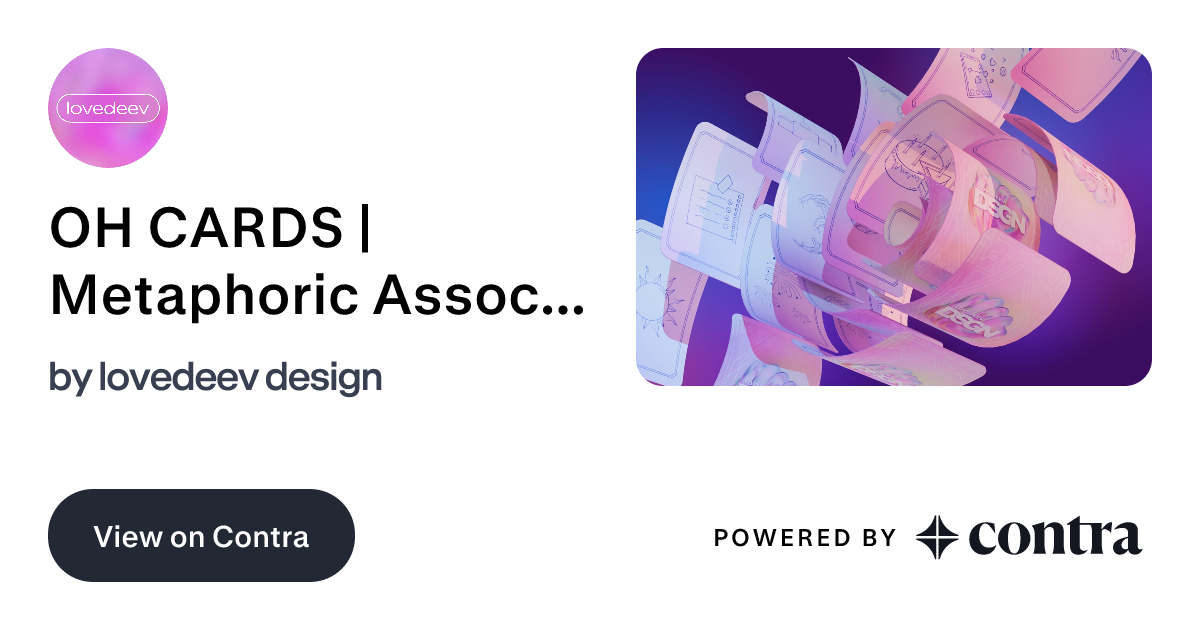 OH CARDS | Metaphoric Associative Card Set by lovedeev design