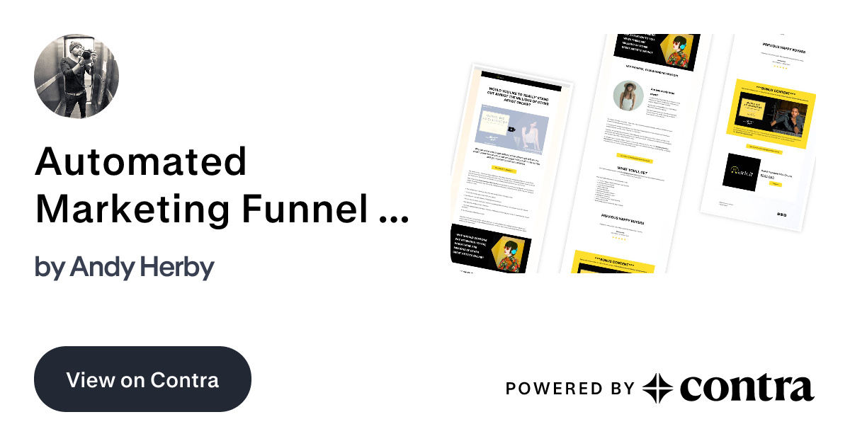 Automated Marketing Funnel Design & Build by Andy Herby