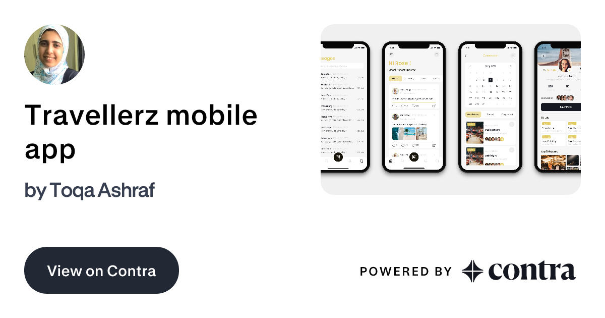 Travellerz mobile app by Toqa Ashraf