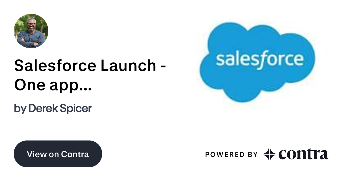 Salesforce Launch - One application for all client engagement by Derek ...