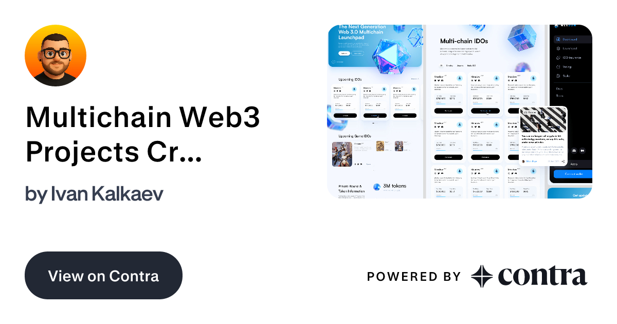 Multichain Web3 Projects Crypto Launchpad by Ivan Kalkaev