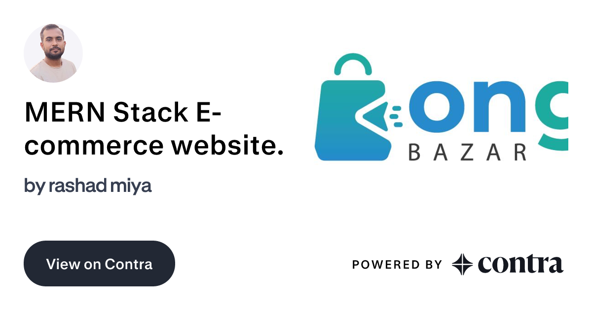 MERN Stack E-commerce website. by rashad miya