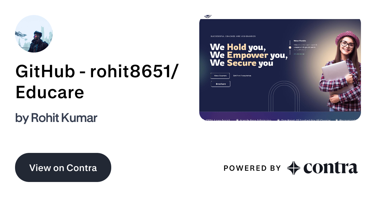 GitHub - rohit8651/Educare by Rohit Kumar