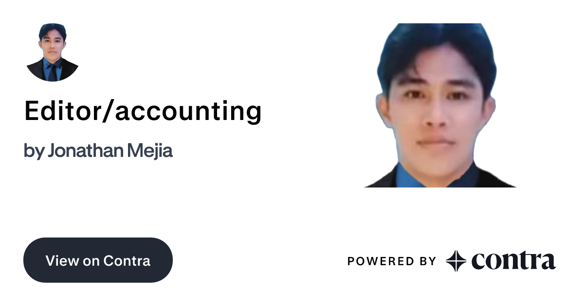 Editor/accounting by Jonathan Mejia