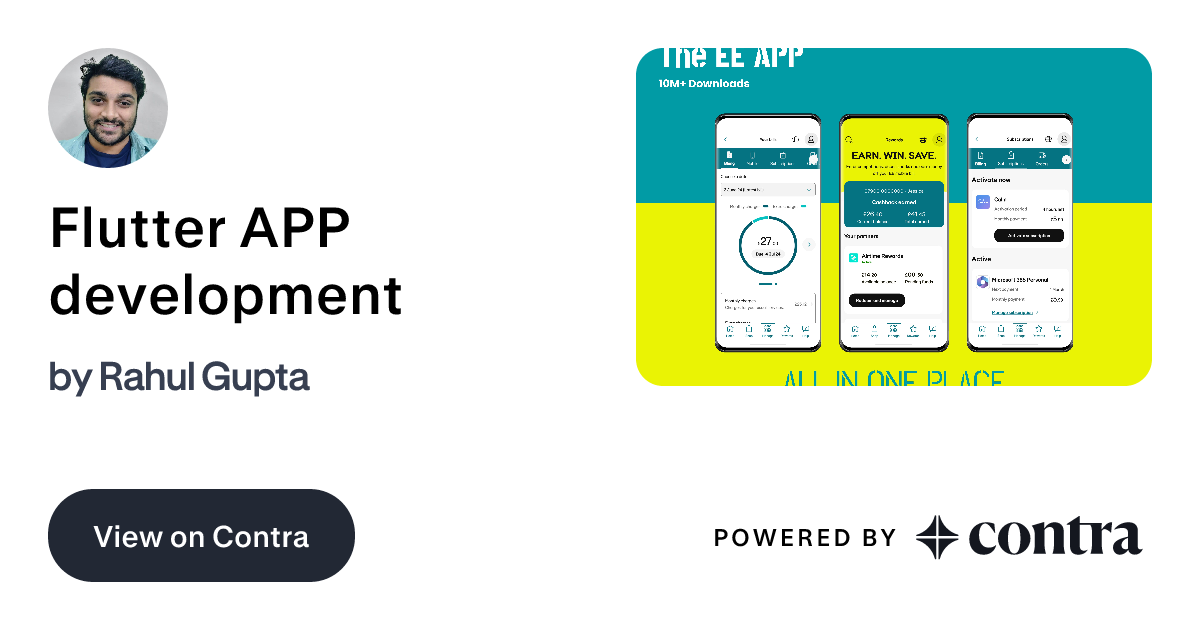 Flutter APP development by Rahul Gupta