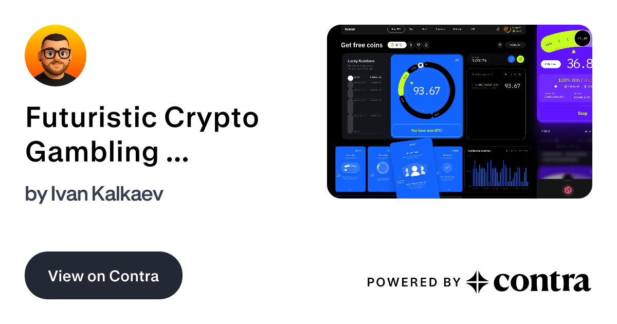 Futuristic Crypto Gambling Web App UX/UI by Ivan Kalkaev