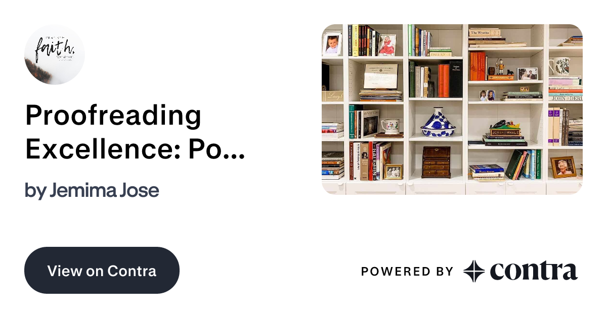 Proofreading Excellence: Polishing Your Text to Perfection by Jemima Jose