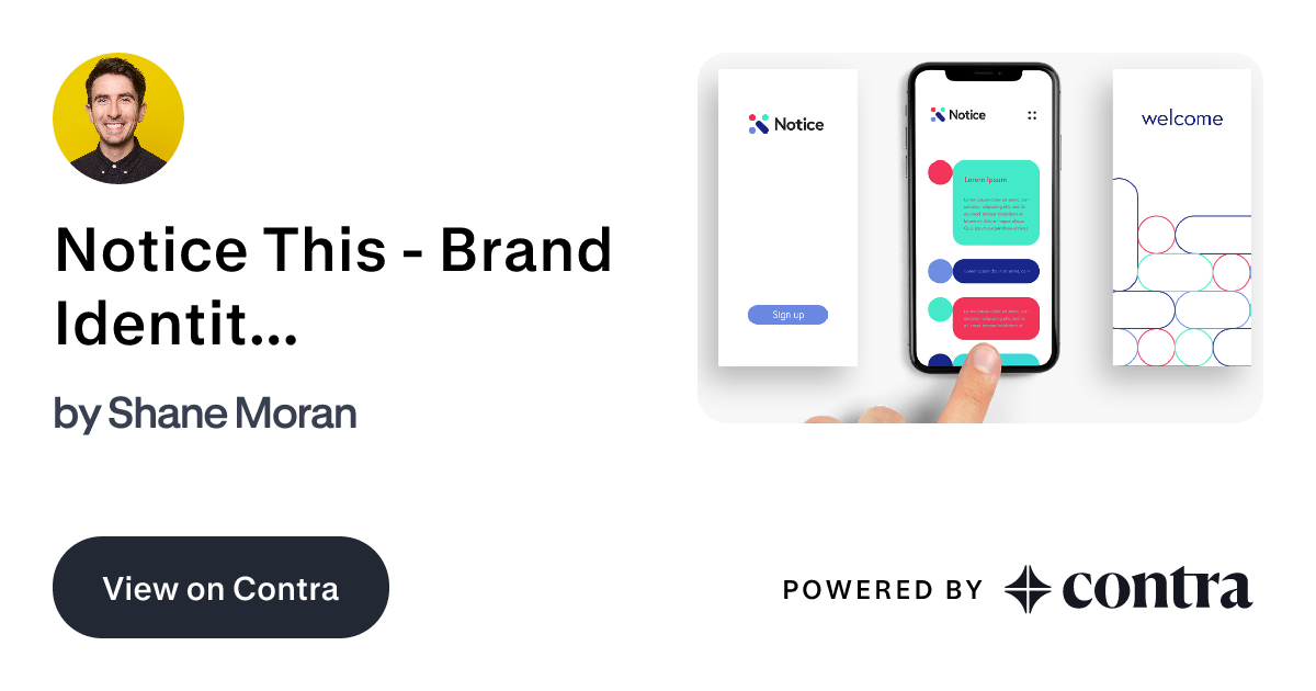 Notice This - Brand Identity ⚠️ by Shane Moran