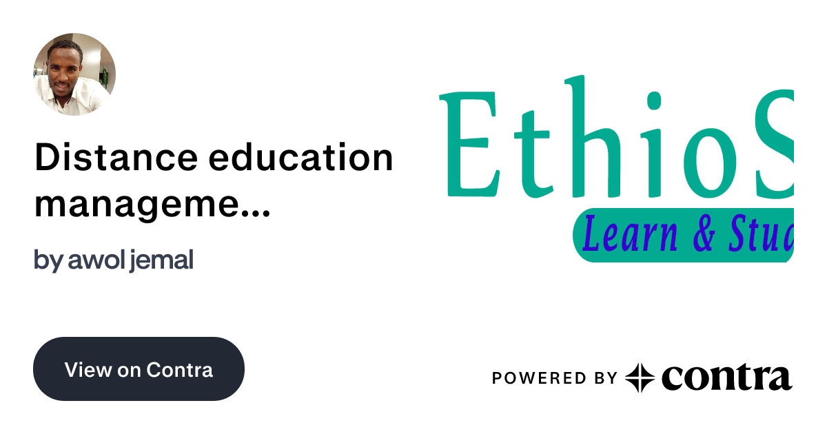 Distance education management system database excel by awol jemal