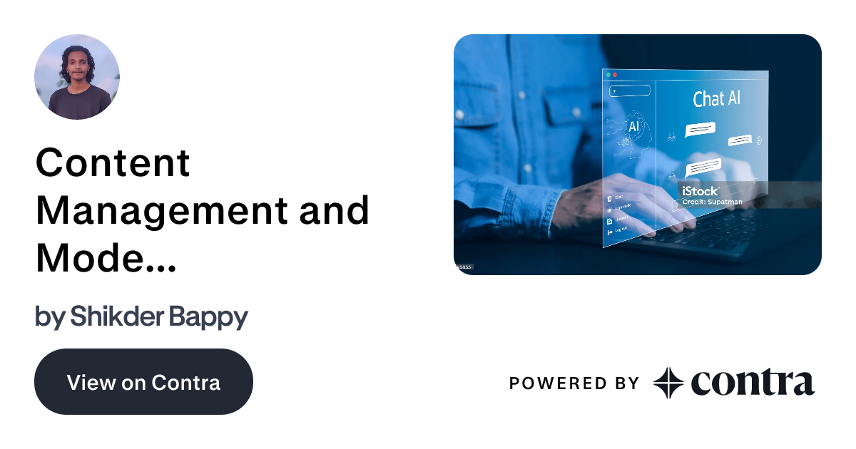 Content Management and Moderation Specialist by Shikder Bappy