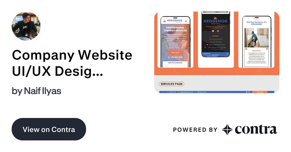Company Website UI/UX Design - Web design by Naif Ilyas