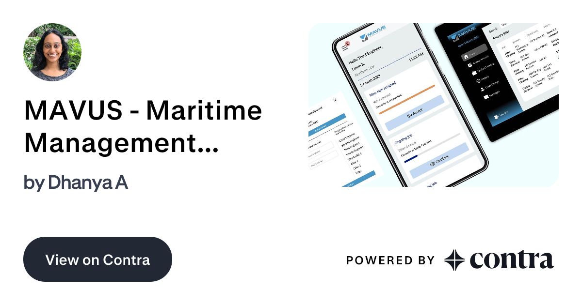 MAVUS - Maritime Management Software by Dhanya A