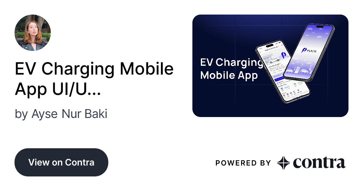 EV Charging Mobile App UI/UX Design by Ayse Nur Baki EV Charging Mobile App UI/UX Design by Ayse Nur Baki