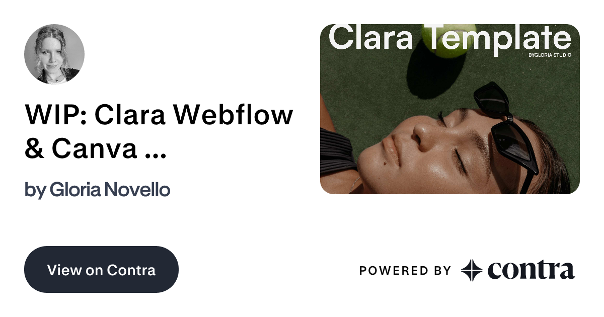 WIP: Clara Webflow & Canva Template by Gloria Novello