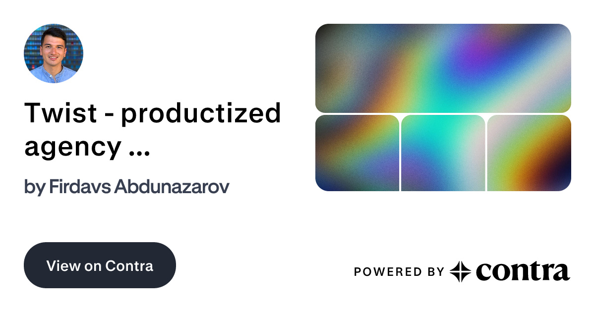 Twist - productized agency template by Firdavs Abdunazarov