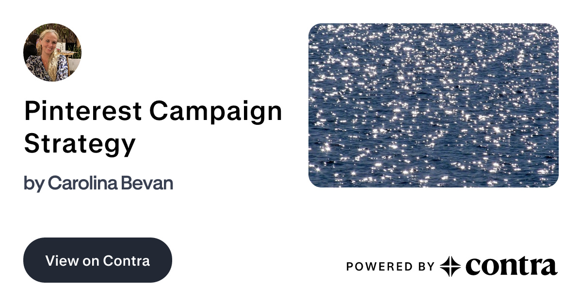 Pinterest Campaign Strategy by Carolina Bevan
