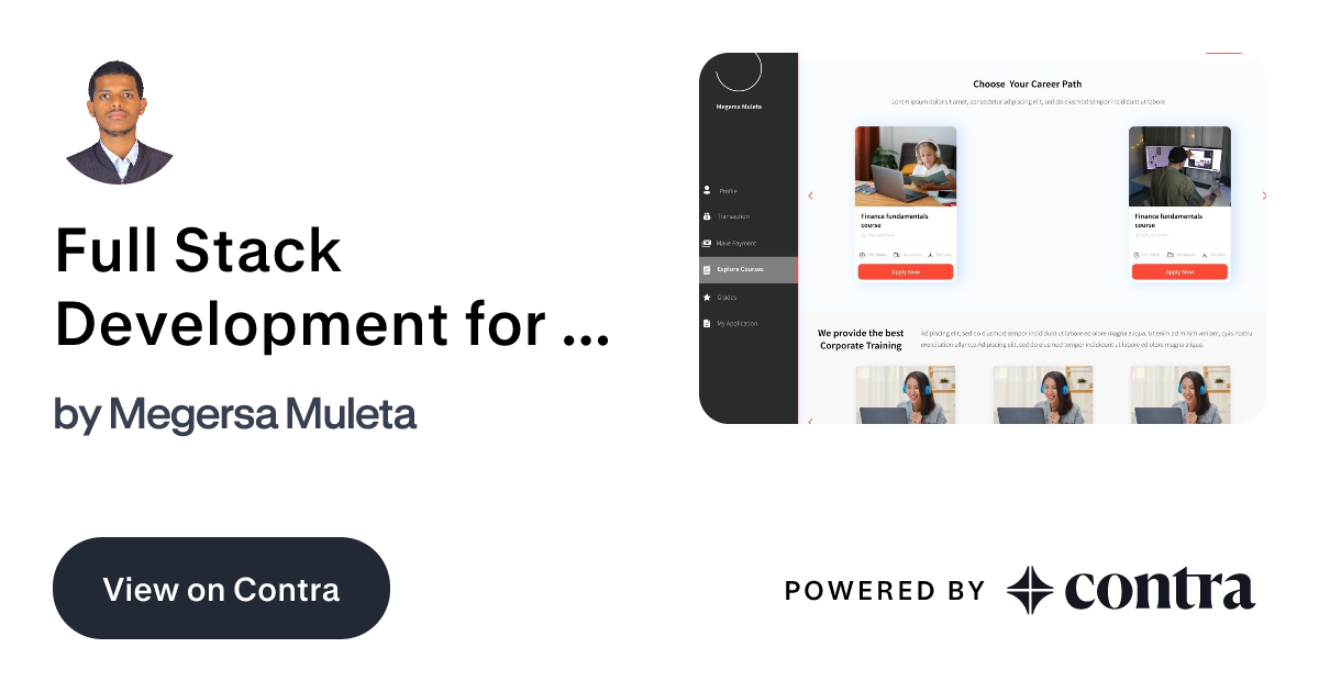 Full Stack Development for a Startup by Megersa Muleta