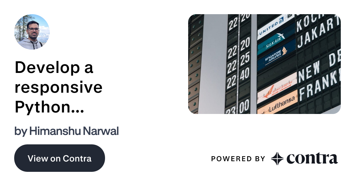 Develop a responsive Python dashboard by Himanshu Narwal