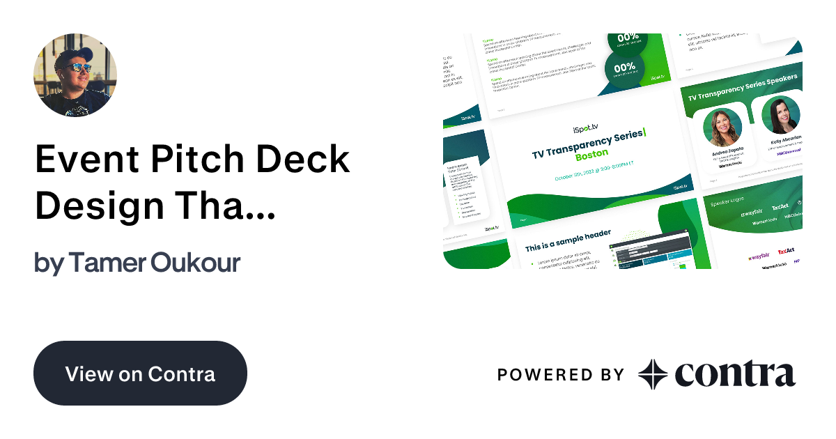 Event Pitch Deck Design That Tells a Story by Tamer Oukour