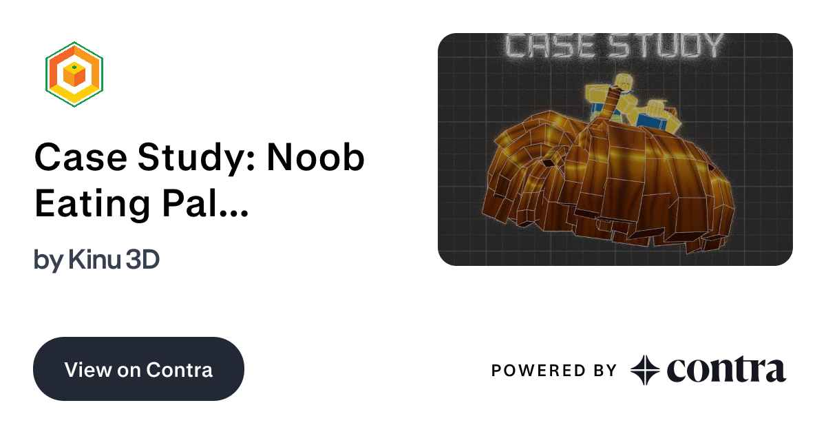 Case Study: Noob Eating Pal Hair (Roblox UGC) by Kinu 3D