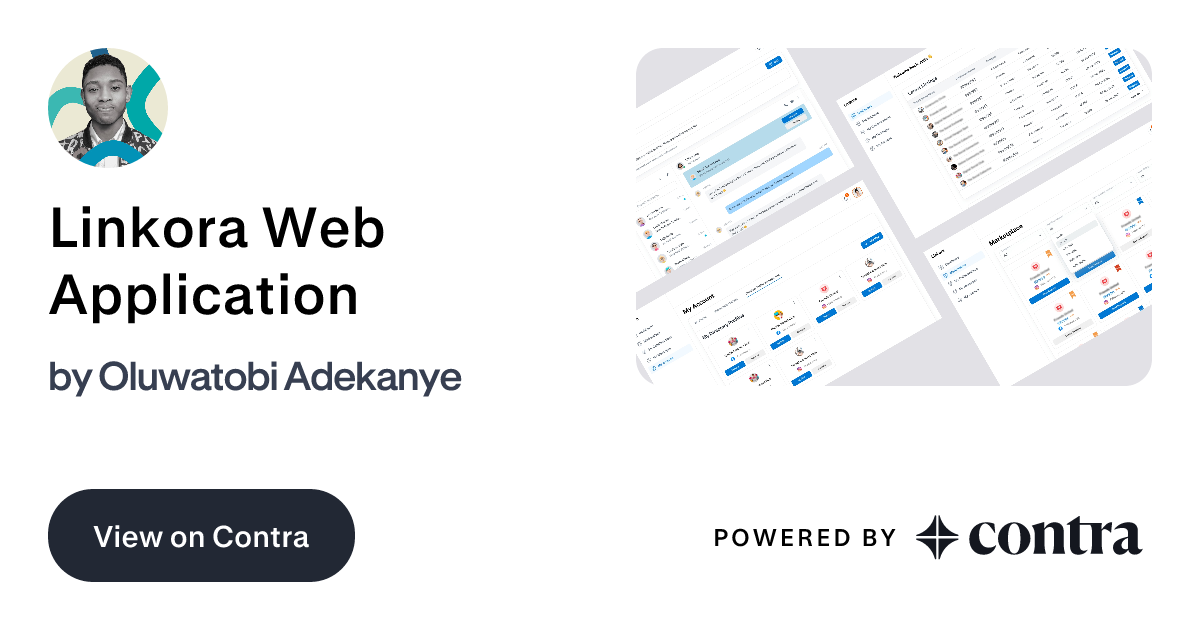 Linkora Web Application by Oluwatobi Adekanye