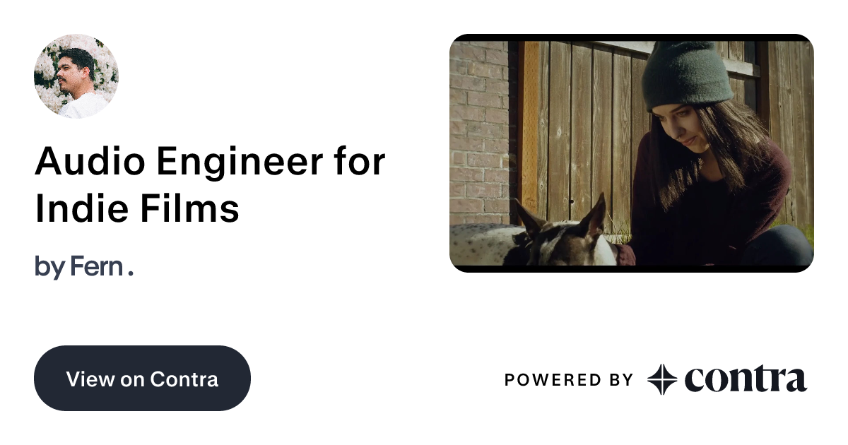 Audio Engineer for Indie Films by Fern