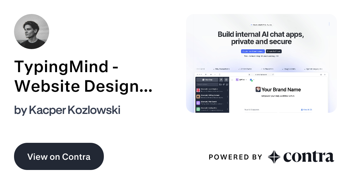 TypingMind - Website Design & Dev by Kacper Kozlowski