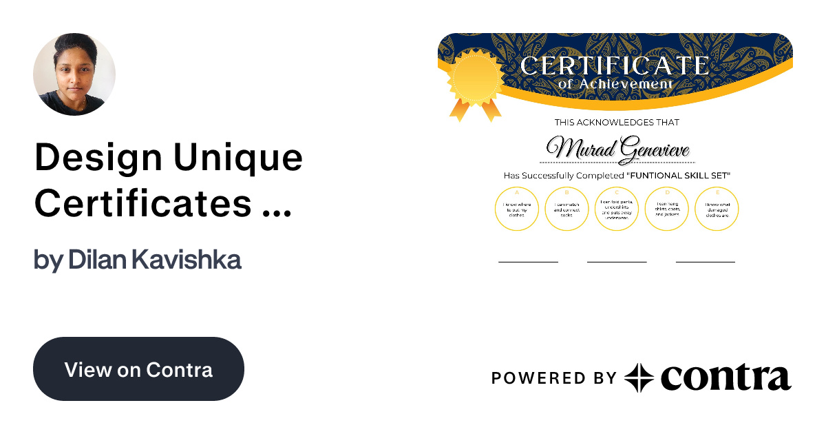 Design Unique Certificates with Custom Graphics by Dilan Kavishka