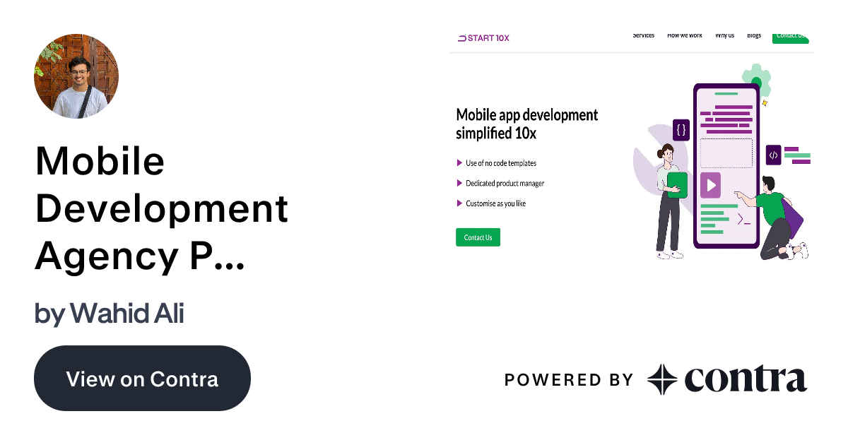 Mobile Development Agency Portfolio Website by Wahid Ali