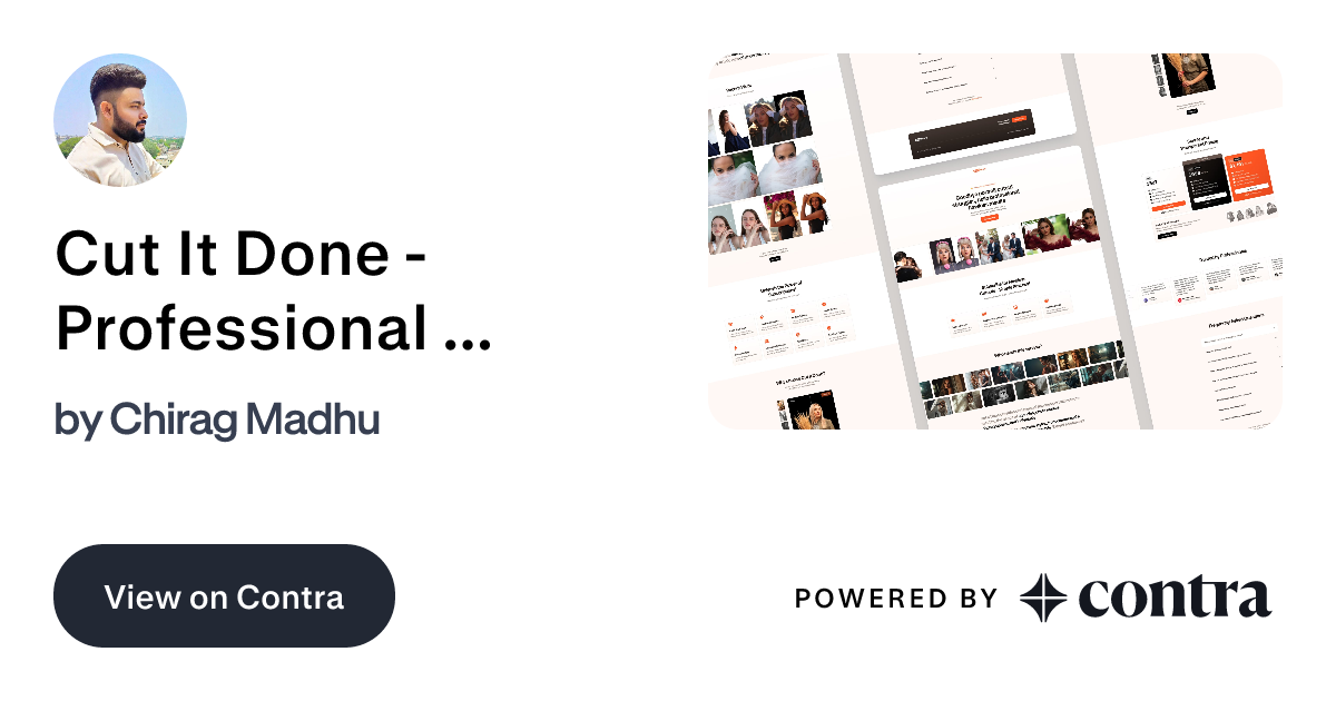 Cut It Done - Professional Portrait Cutouts Service Website by Chirag Madhu