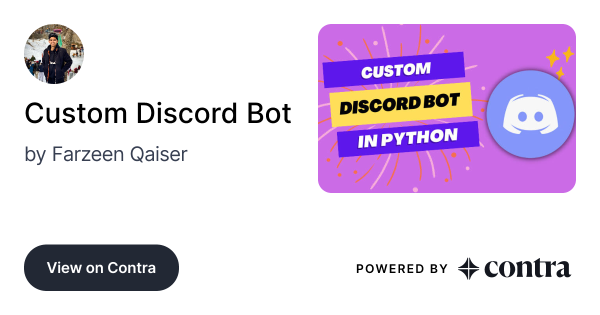 Custom Discord Bot By Farzeen Qaiser 7252