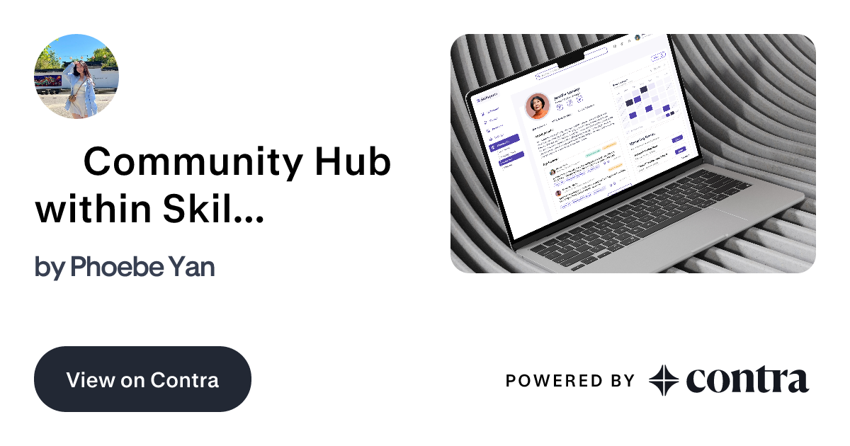 Community Hub within Skillspace by Phoebe Yan