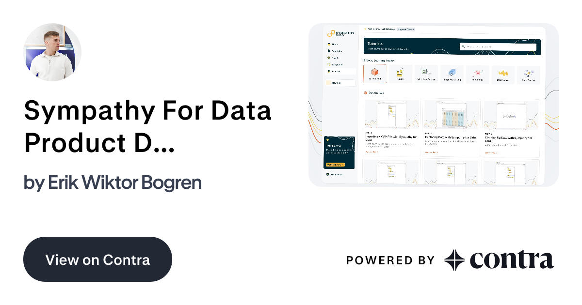 Sympathy For Data Product Design by Erik Wiktor Bogren