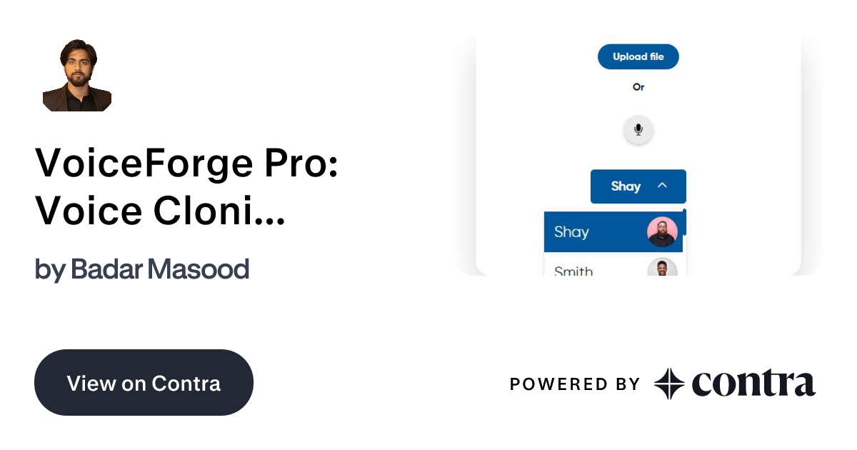 VoiceForge Pro: Voice Cloning Solution by Badar Masood