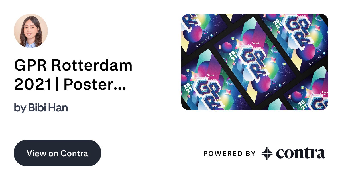 GPR Rotterdam 2021 | Poster + Web + Social Media Content Design by Bibi Han