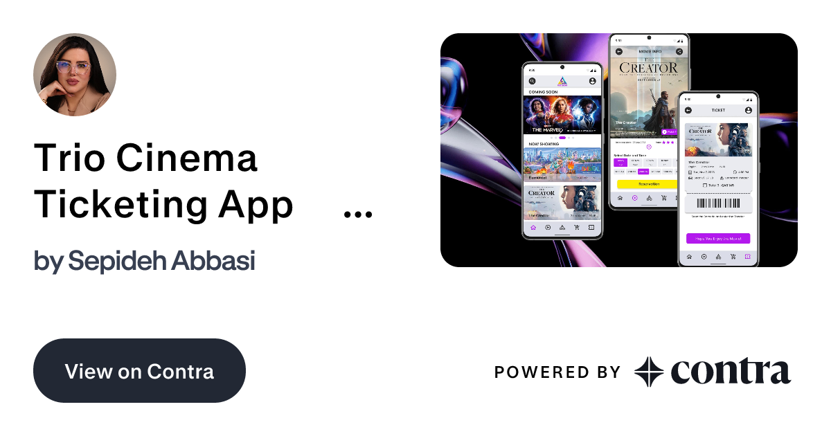 Trio Cinema Ticketing App Figma by Sepideh Abbasi