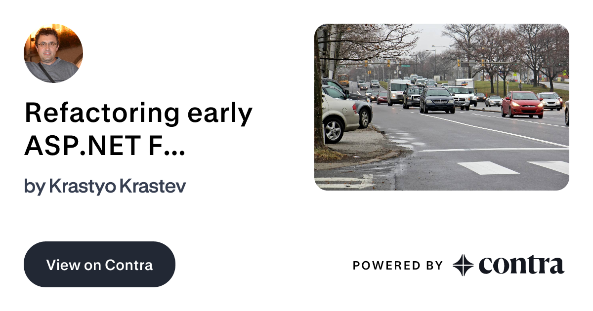 Refactoring Early Aspnet Forms Project To Aspnet Mvc By Krastyo Krastev