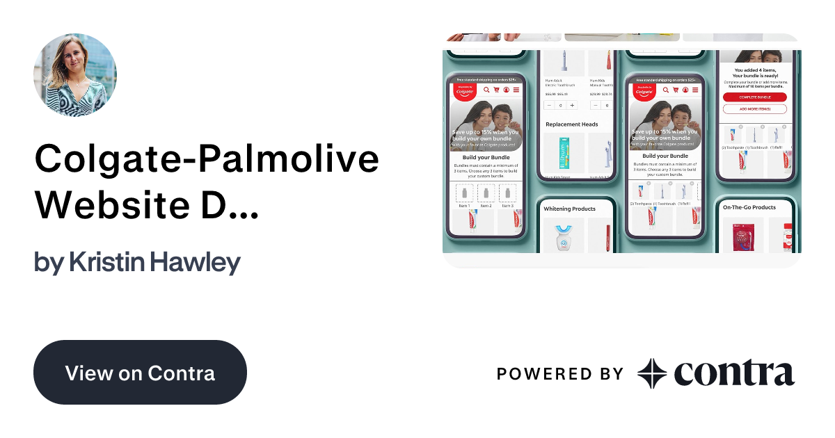 Colgate-Palmolive Website Design by Kristin Hawley