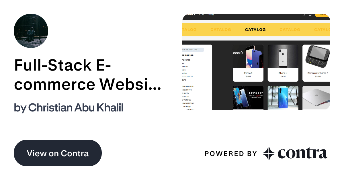 Full-Stack E-commerce Website built with Next.js and TailwindCSS by Christian Abu Khalil