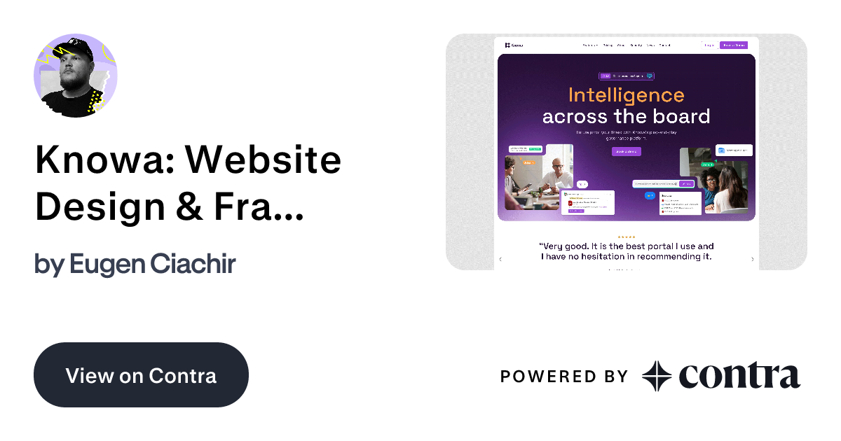 Knowa: Website Design & Framer Development by Eugen Ciachir