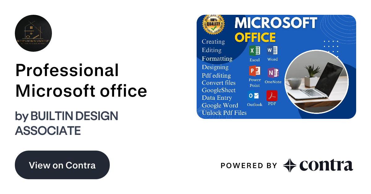 Professional Microsoft office by BUILTIN DESIGN ASSOCIATE