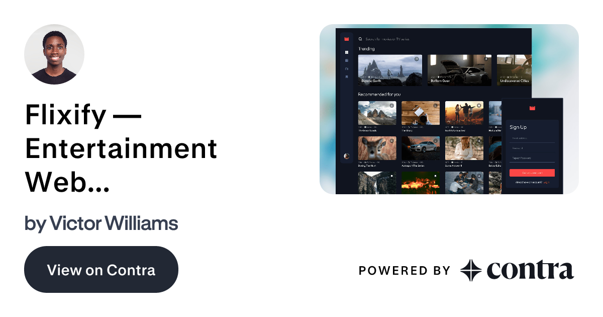 Flixify — Entertainment Web App by Victor Williams