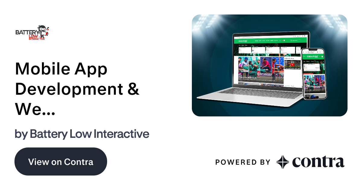 Mobile App Development & Web Development for Daily Cricket by Battery ...