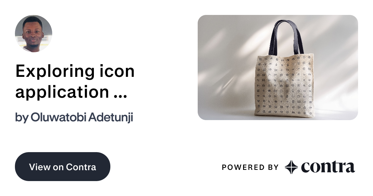 Exploring icon application beyond the limits of screen by Oluwatobi ...