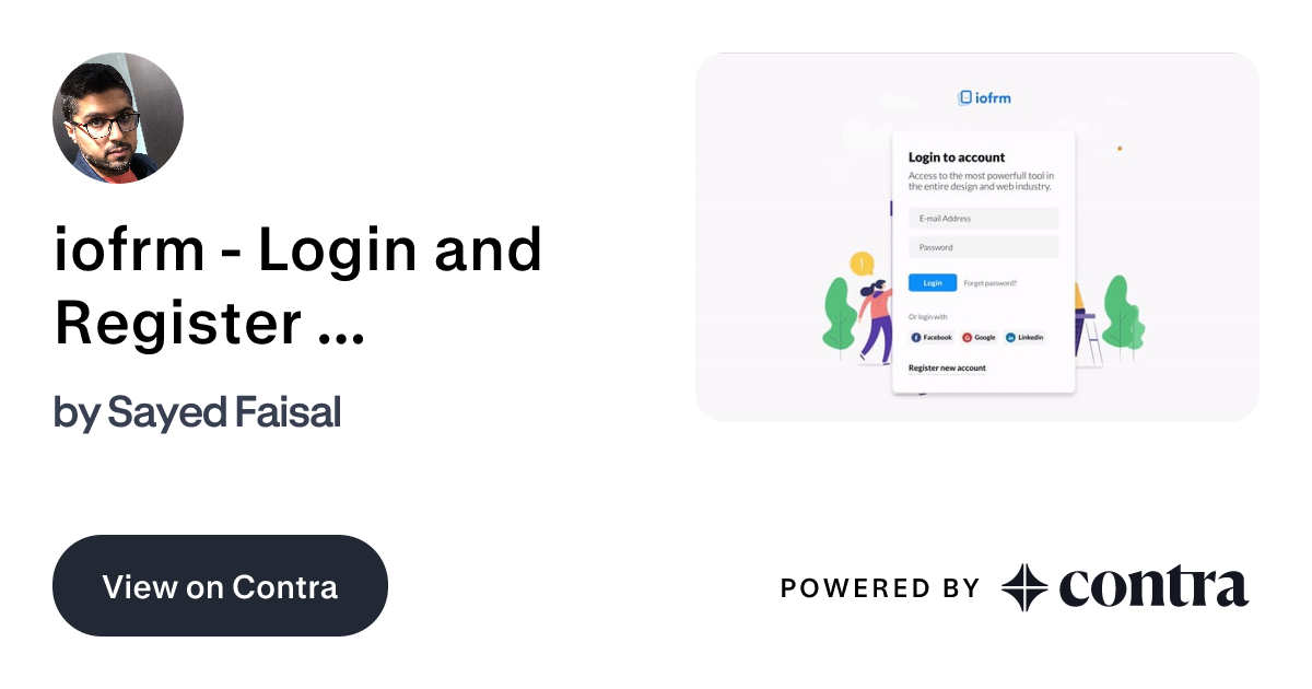 iofrm - Login and Register Form Templates by Sayed Faisal