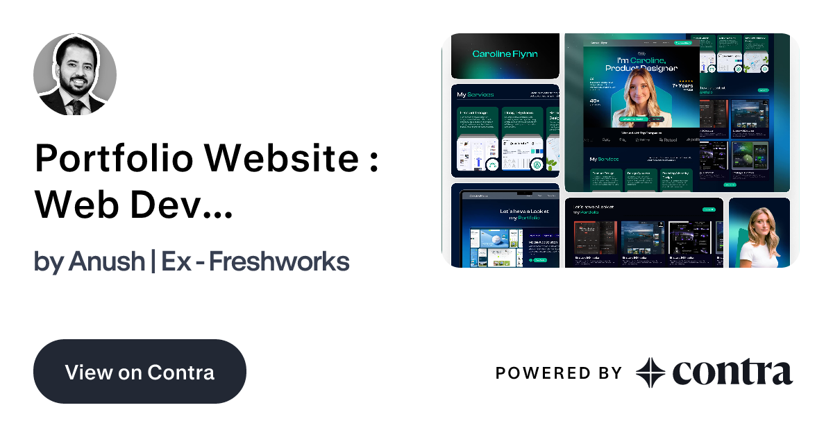 Portfolio Website : Web Development + UI Design by Anush | Ex-Freshworks