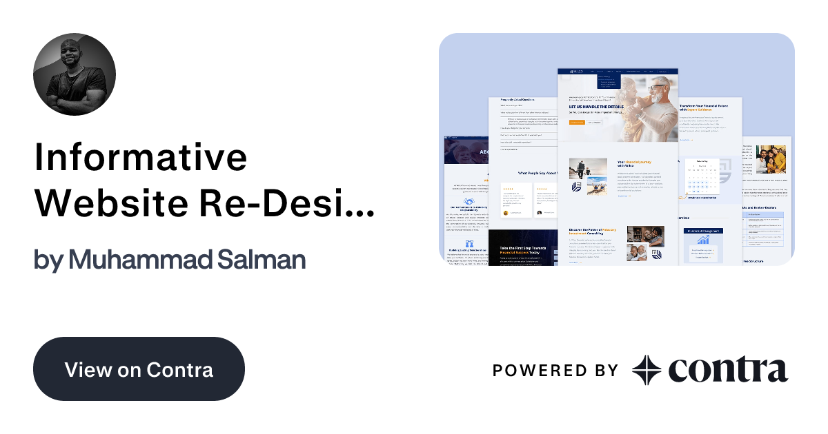Informative Website Re-Design (UI/UX Design) by Muhammad Salman