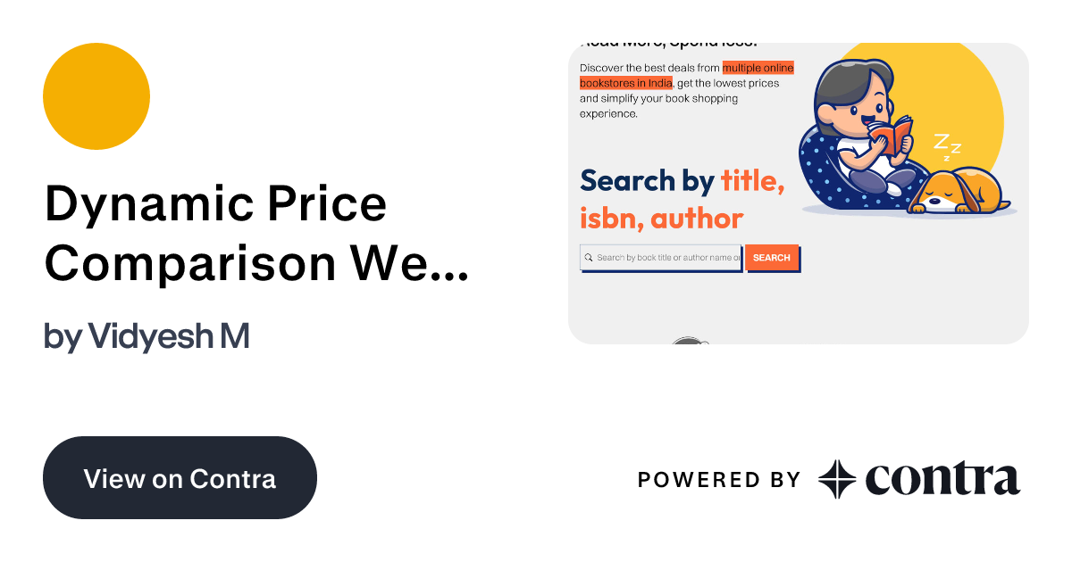 Dynamic Price Comparison Website by Vidyesh M