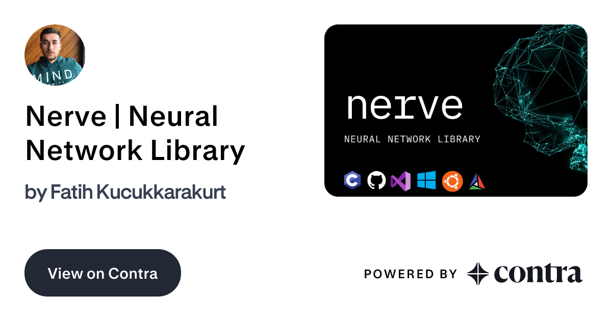 Nerve | Neural Network Library by Fatih Kucukkarakurt