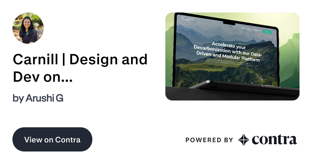 Carnill | Design and Dev on Figma & Webflow by Arushi G